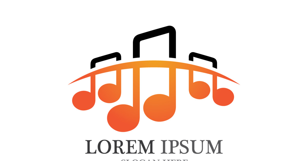 Music note player logo player audio v16 - TemplateMonster