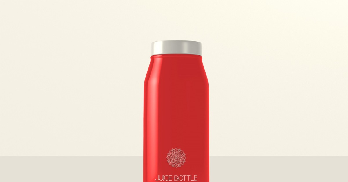 Glass Bottle - Juice Bottle Mockup #339159 - TemplateMonster