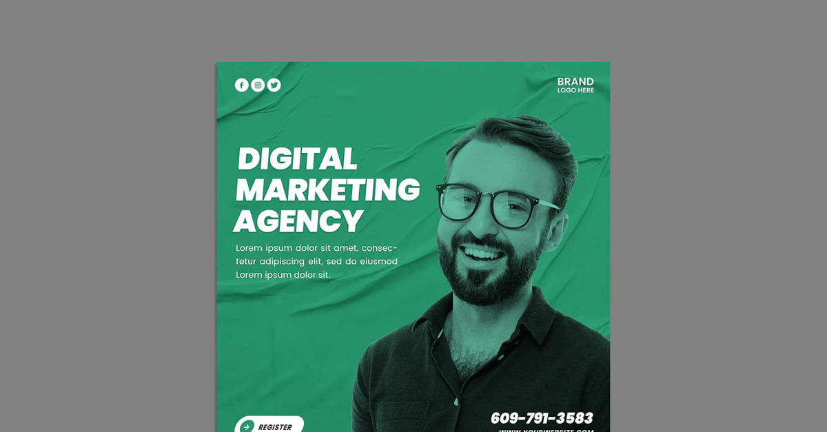 Digital Marketing Agency Social Media Ad Post Template