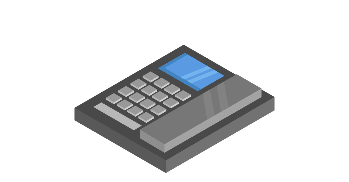 Isometric telephone illustrated on a white background