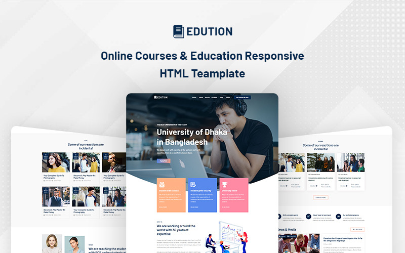 Edution - Plantilla de sitio web de educación y cursos en línea