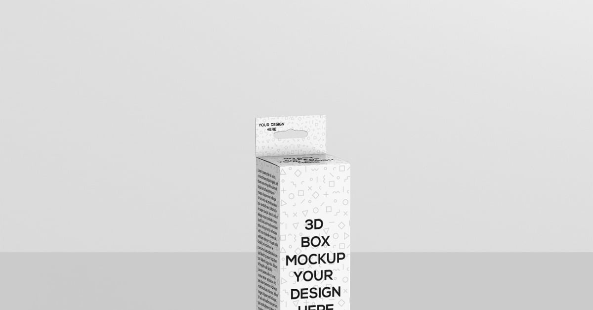 Caixa retangular - caixa retangular fina com maquete de cabide