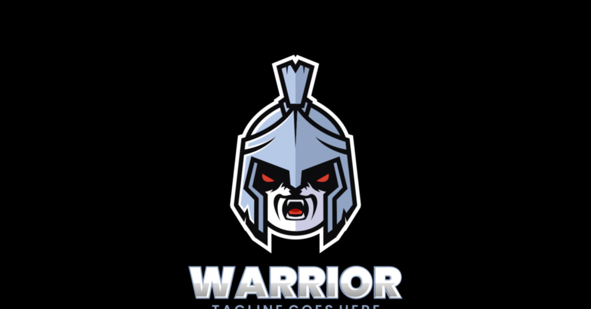 Warrior Simple Mascot Logo #339441 - TemplateMonster