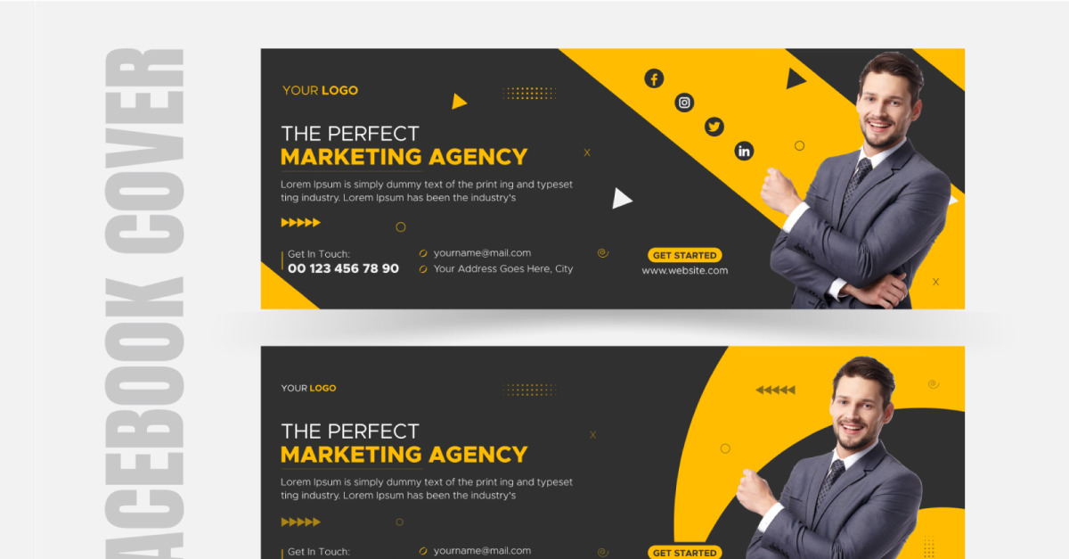 Corporate Modern Facebook Cover Design - TemplateMonster