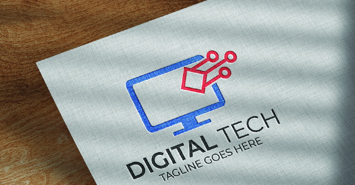 Digital Tech Business Vector Logo Design - TemplateMonster