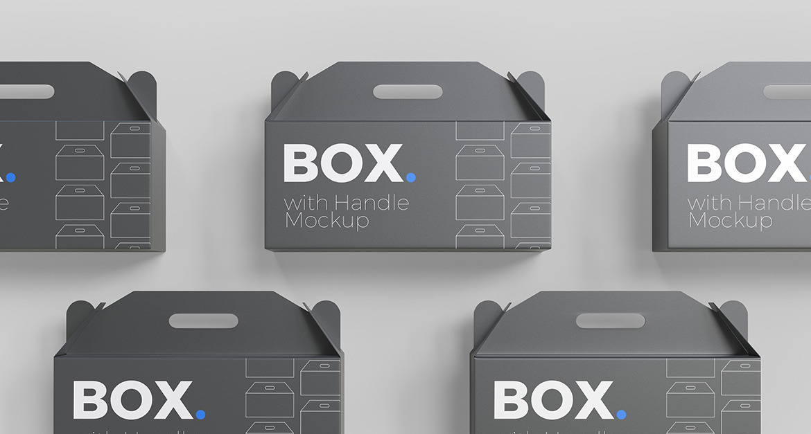 Box with handle Mockups Vol 16 #339791 - TemplateMonster