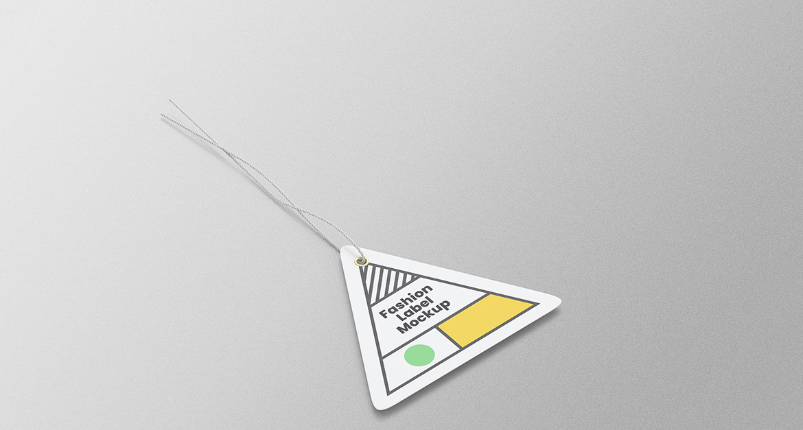 Modelo de design PSD de modelo de tag de etiqueta triangular Vol 01
