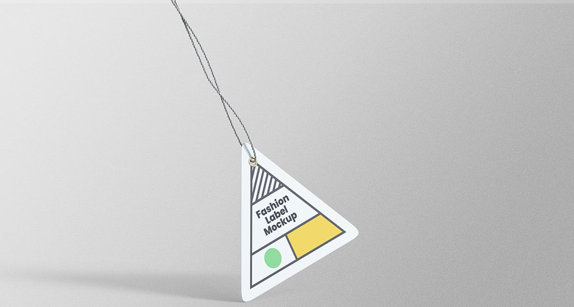 Triangle Label Tag Mockup PSD Design Template Vol 10