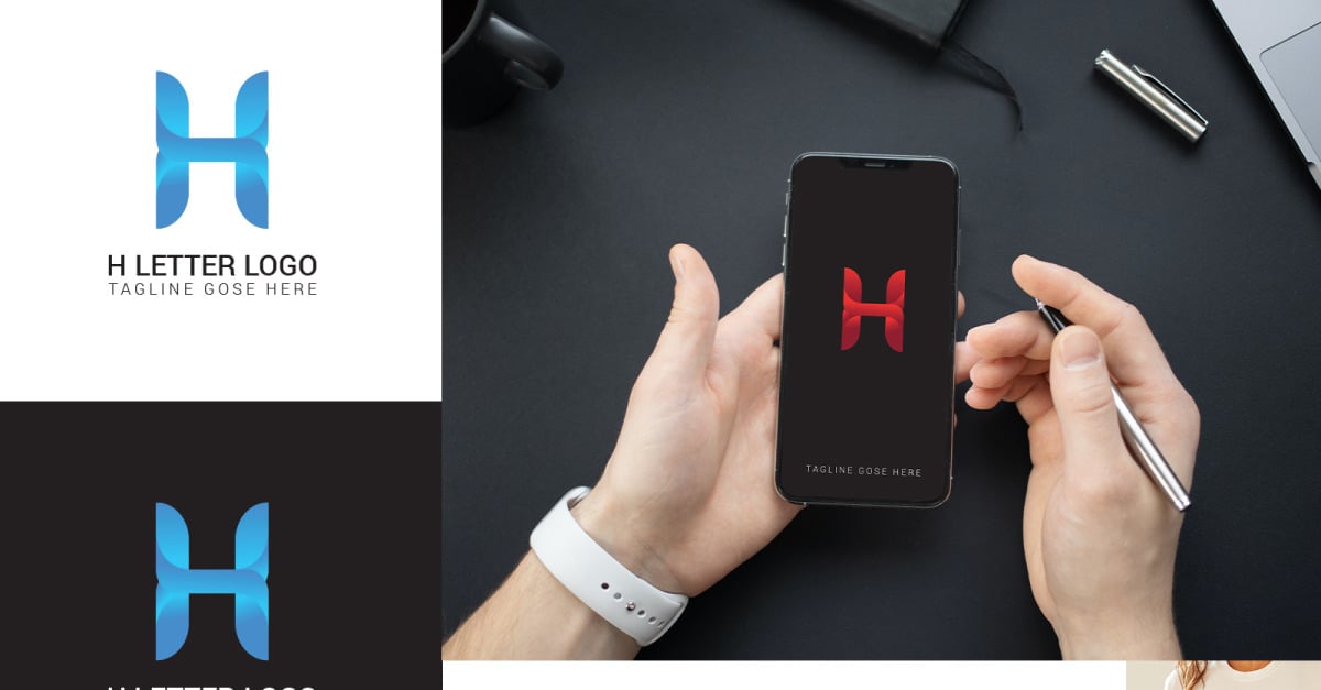 Creative Letter H Logo Template, Modern h logo
