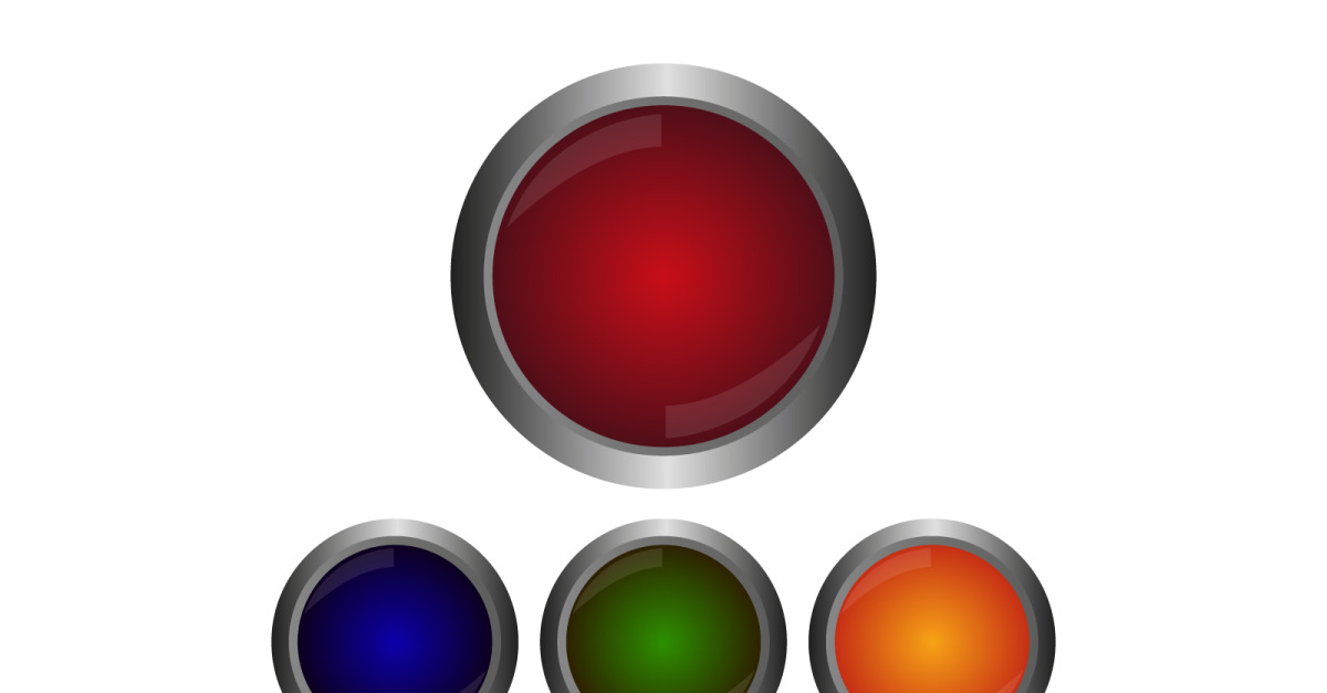 Botones web ilustrados y coloreados en vector