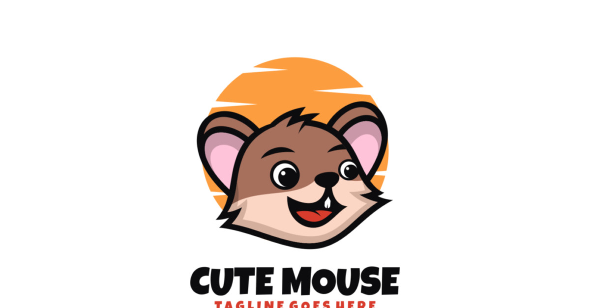 Cute Mouse Mascot Cartoon Logo #339924 - TemplateMonster