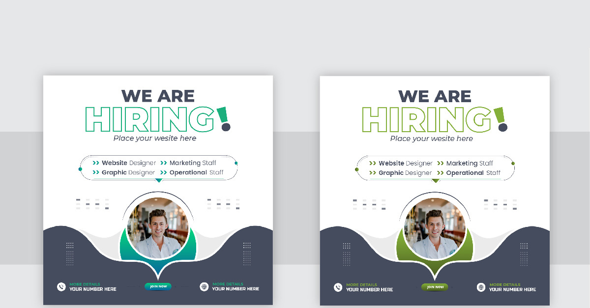 Job vacancy Social Media post Or Digital Marketing Post template design ...