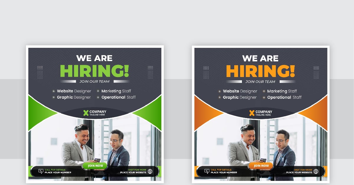 We Are Hiring Social Media post Or Digital Marketing Post template