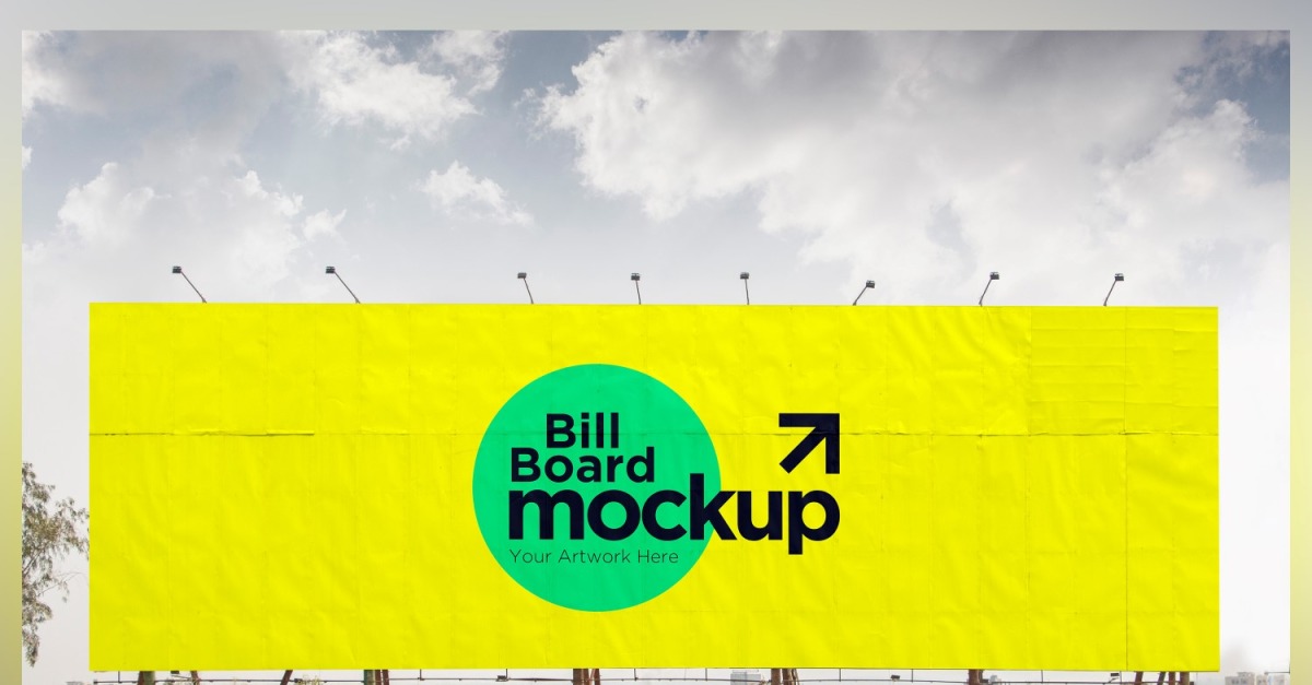 Roadside Billboard Sign Mockup Outdoor Signage Template V 20