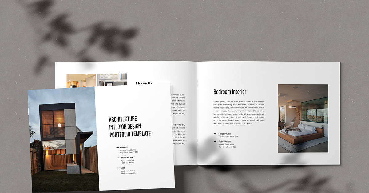 Modèle de portfolio d'intérieur d'architecture