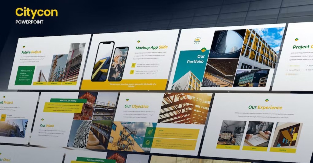 Citycon - Bau- und Konstruktions-Powerpoint - TemplateMonster