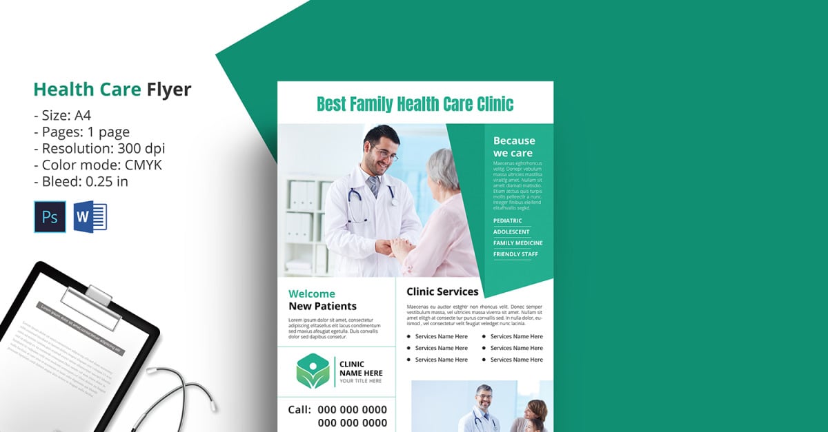 Doctor & Medical Service Flyer #340572 - TemplateMonster