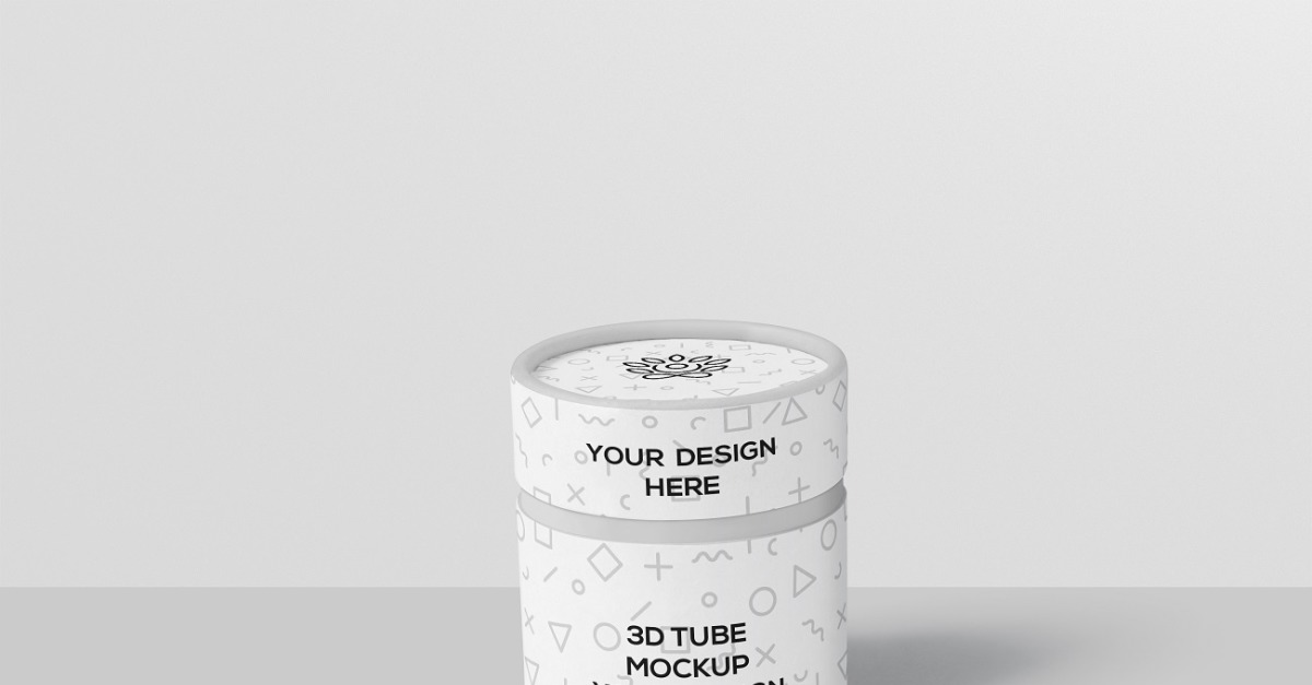 Small Paper Tube Packaging Mockup #340522 - TemplateMonster
