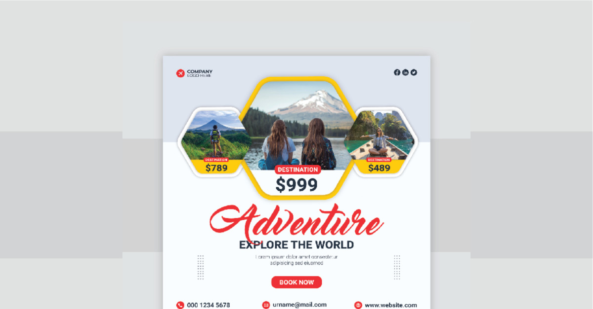 Travel And Tours Social Media Instagram Post design