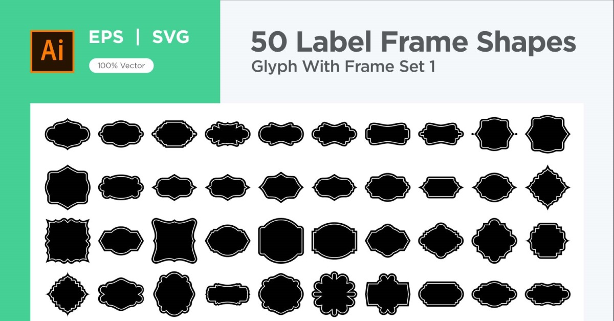 Label Frame Shape 50 Set V 1 #340655 - TemplateMonster