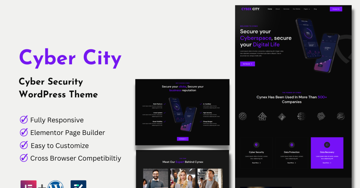 Cyber City - Cyber Security Services WordPress Theme