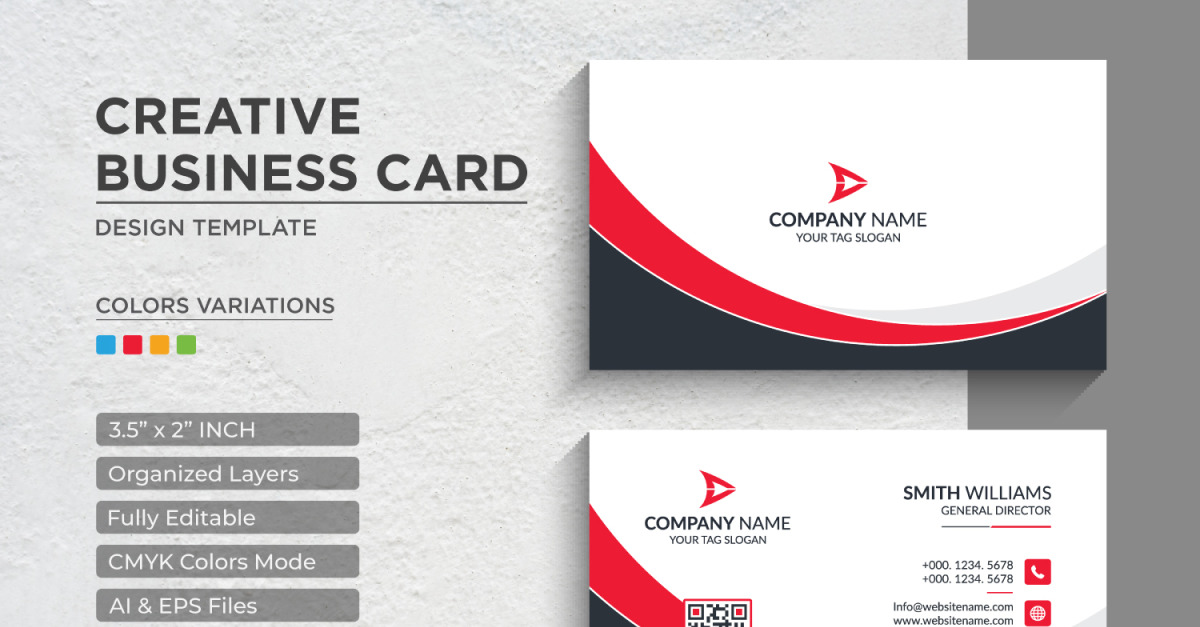 Modernes und kreatives Visitenkartendesign – Corporate Identity Vorlage ...