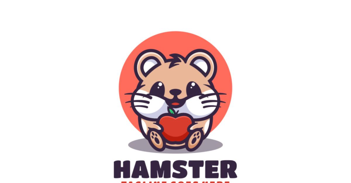 Hamster Mascot Cartoon Logo #340963 - TemplateMonster