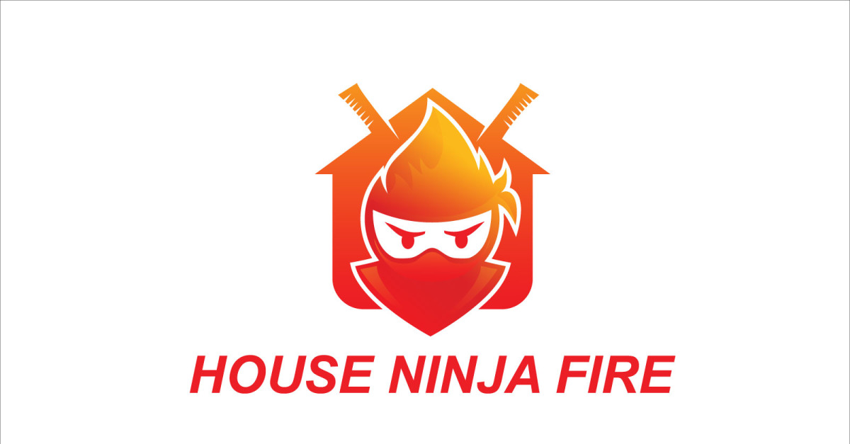 Logo Maison Ninja Feu Moderne #340956 - TemplateMonster