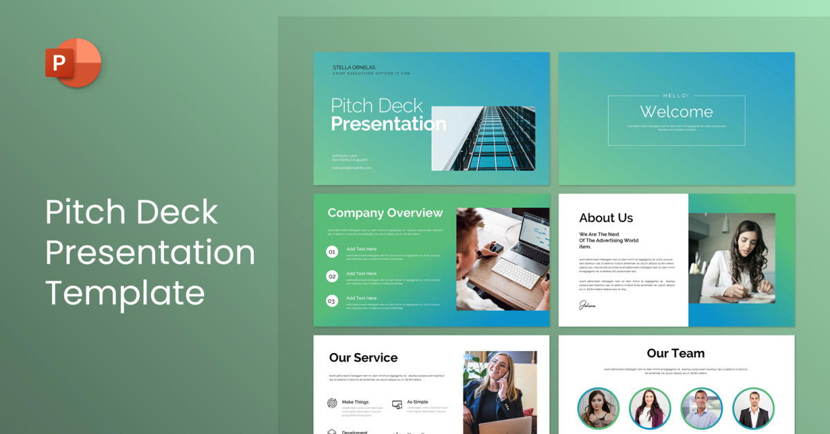 Pitch Deck Presentation Template #340915 - TemplateMonster