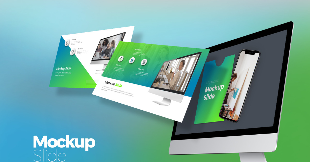 Presentación de PowerPoint de diapositiva de maqueta