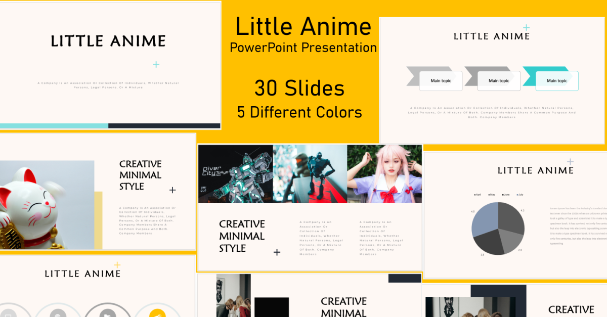 Little Anime - Anime & Manga Powerpoint Template