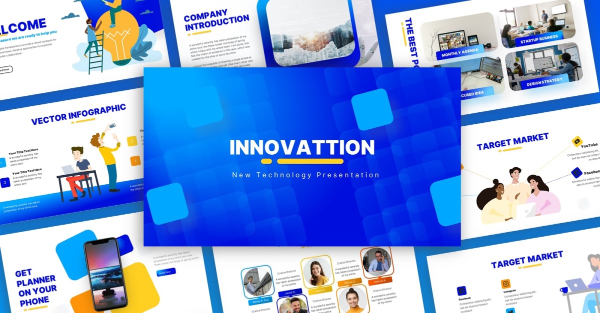 Modèle de présentation PowerPoint de technologie d'innovation