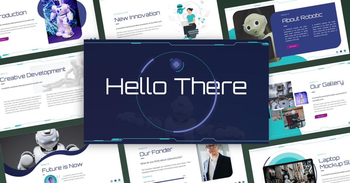 Modèle de présentation PowerPoint de technologie robotique