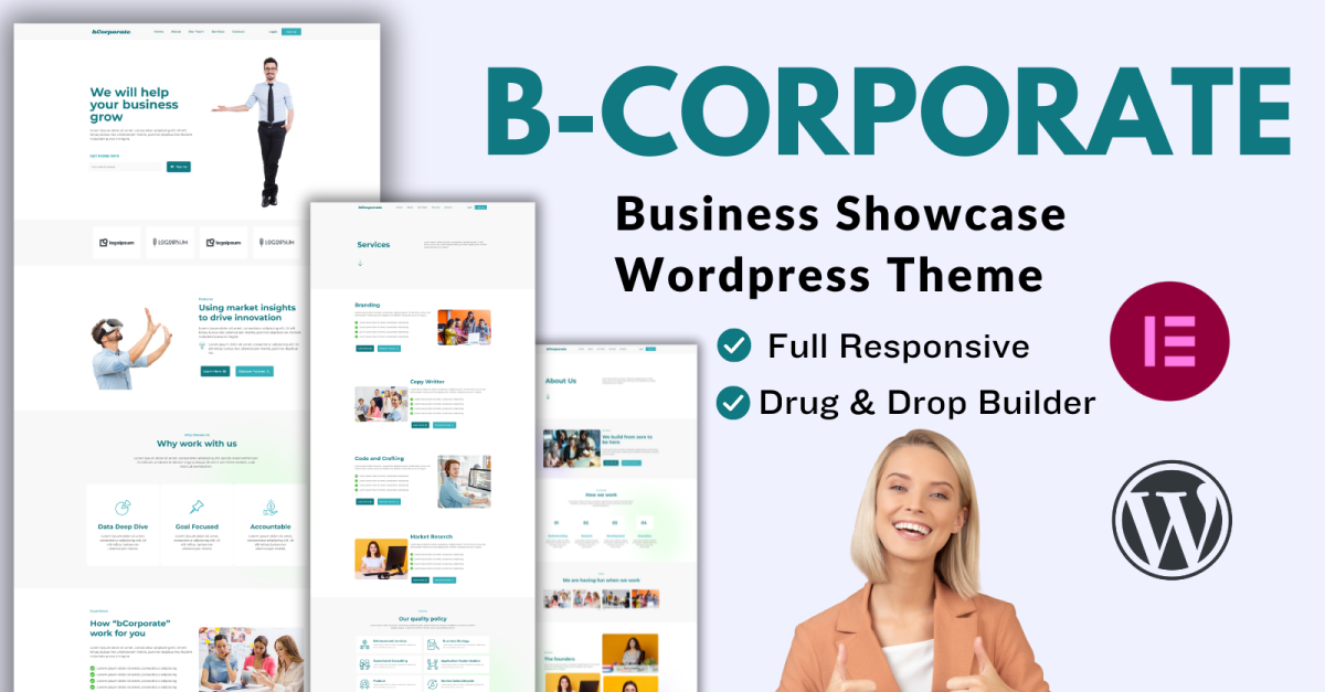 Tema Wordpress B-corporate Business Coach - TemplateMonster