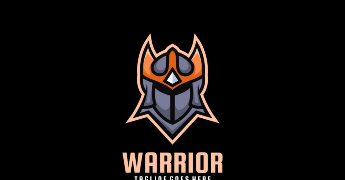 Logotipo de mascote simples do guerreiro 1 - TemplateMonster