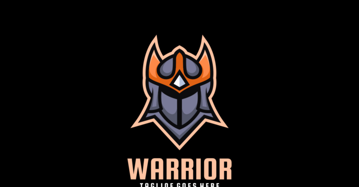 Warrior Simple Mascot Logo 1 #341403 - TemplateMonster