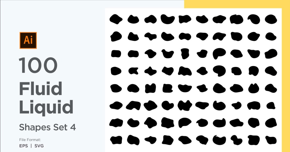 Fluid Liquid Shape V1 100 SET 4 #341751 - TemplateMonster