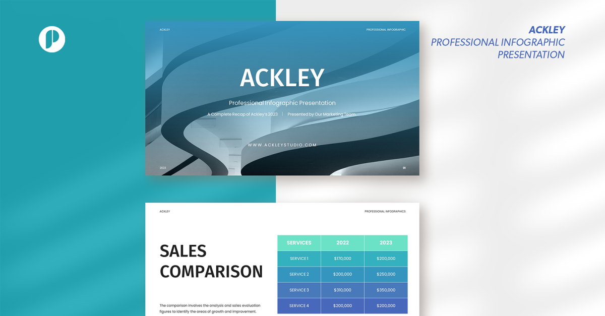 Ackley, profesjonalna prezentacja infograficzna