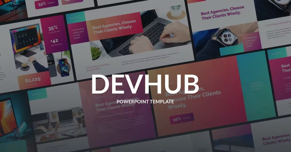 Devhub - Modello Powerpoint #341833 - TemplateMonster