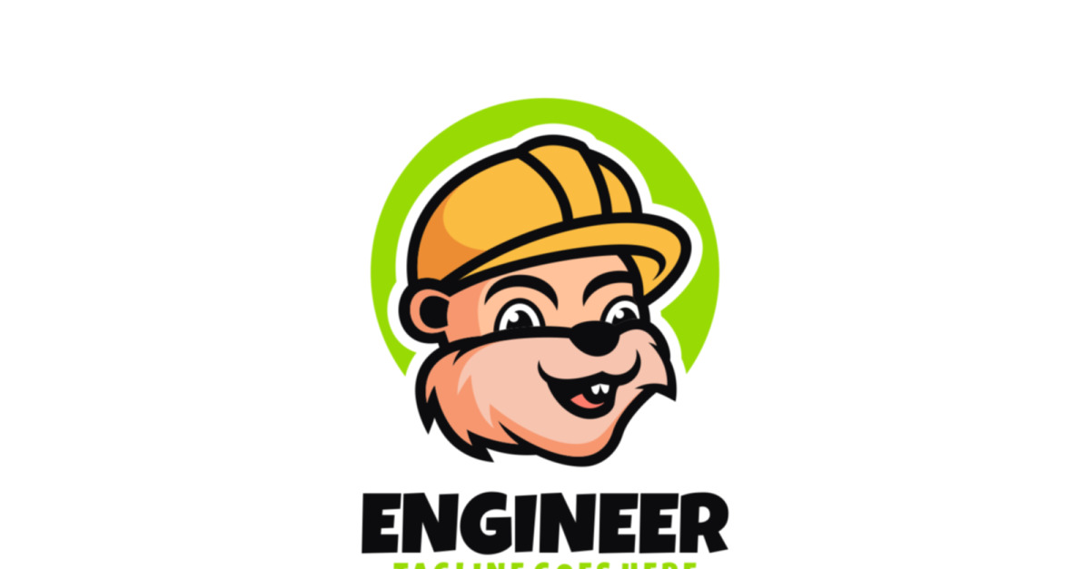 Engineer Mascot Cartoon Logo 2 #341863 - TemplateMonster