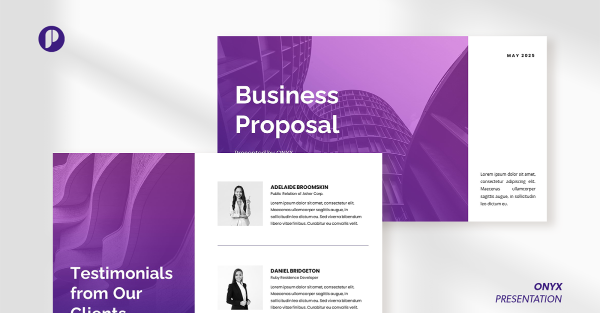 Onyx - Présentation de la proposition d'entreprise moderne