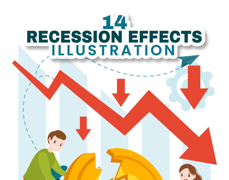 14 Recession Effects Vector Illustration - TemplateMonster