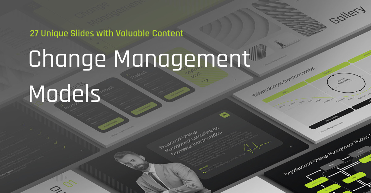 Modelos de gestión de cambios para PowerPoint