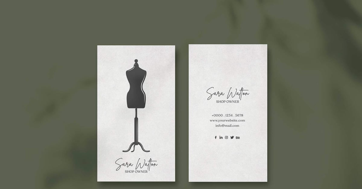 Tailor Shop Business Card Template #342090 - TemplateMonster