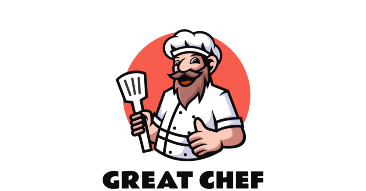 Great Chef Mascot Cartoon Logo #342194 - TemplateMonster