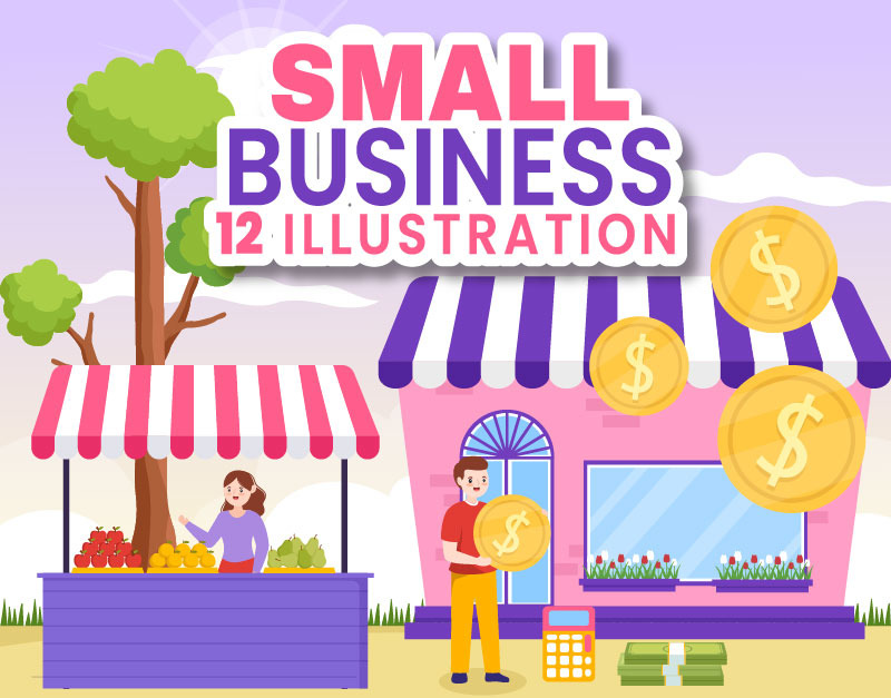 12 Small Business Loan Illustration #342189 - TemplateMonster