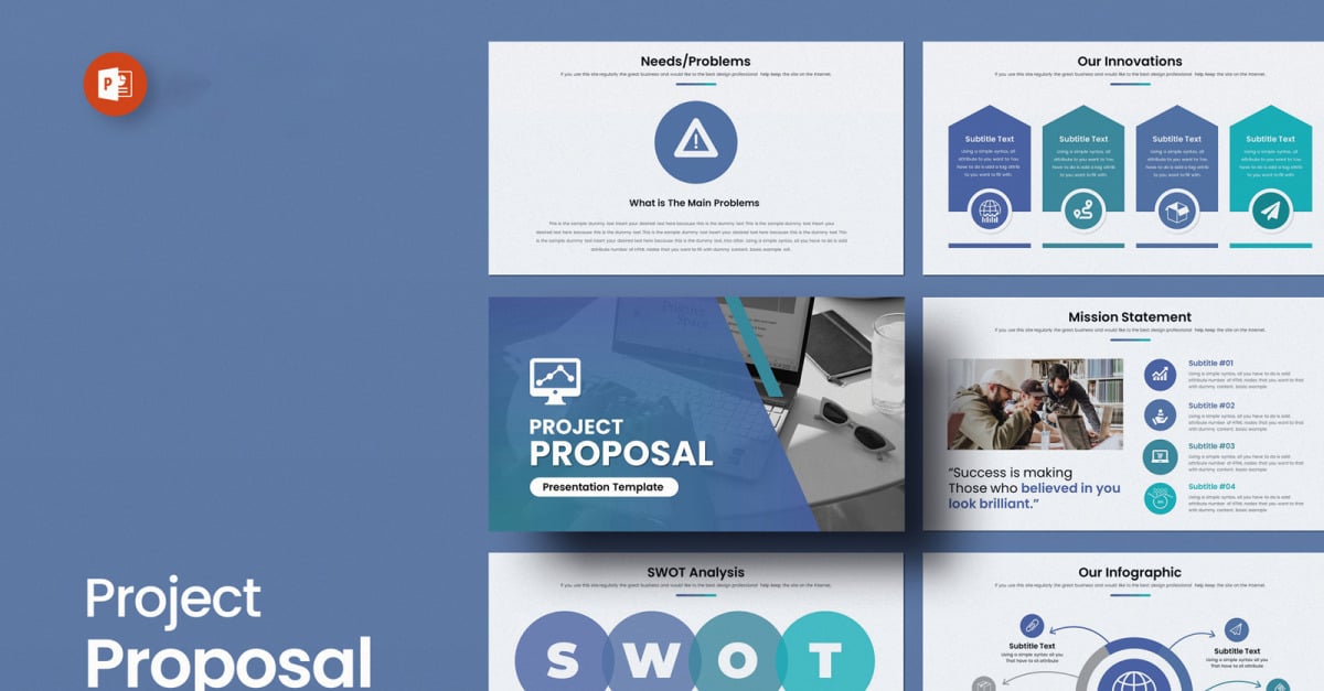 Modelo de apresentação do PowerPoint de proposta de projeto