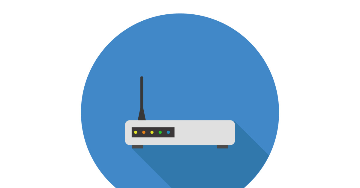 Router illustrated on a white background in vector