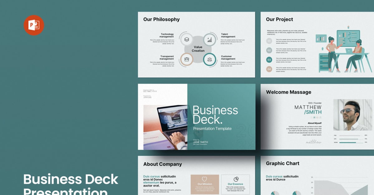 Business Deck Presentation Layout Template - TemplateMonster