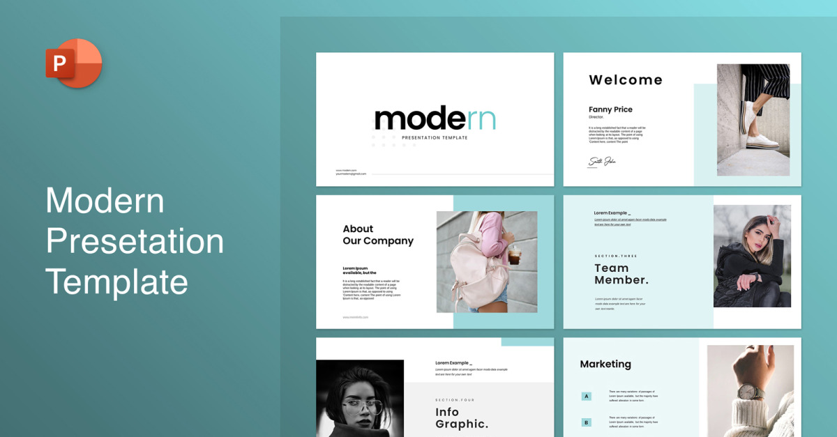 Modèle de présentation moderne #342409 - TemplateMonster